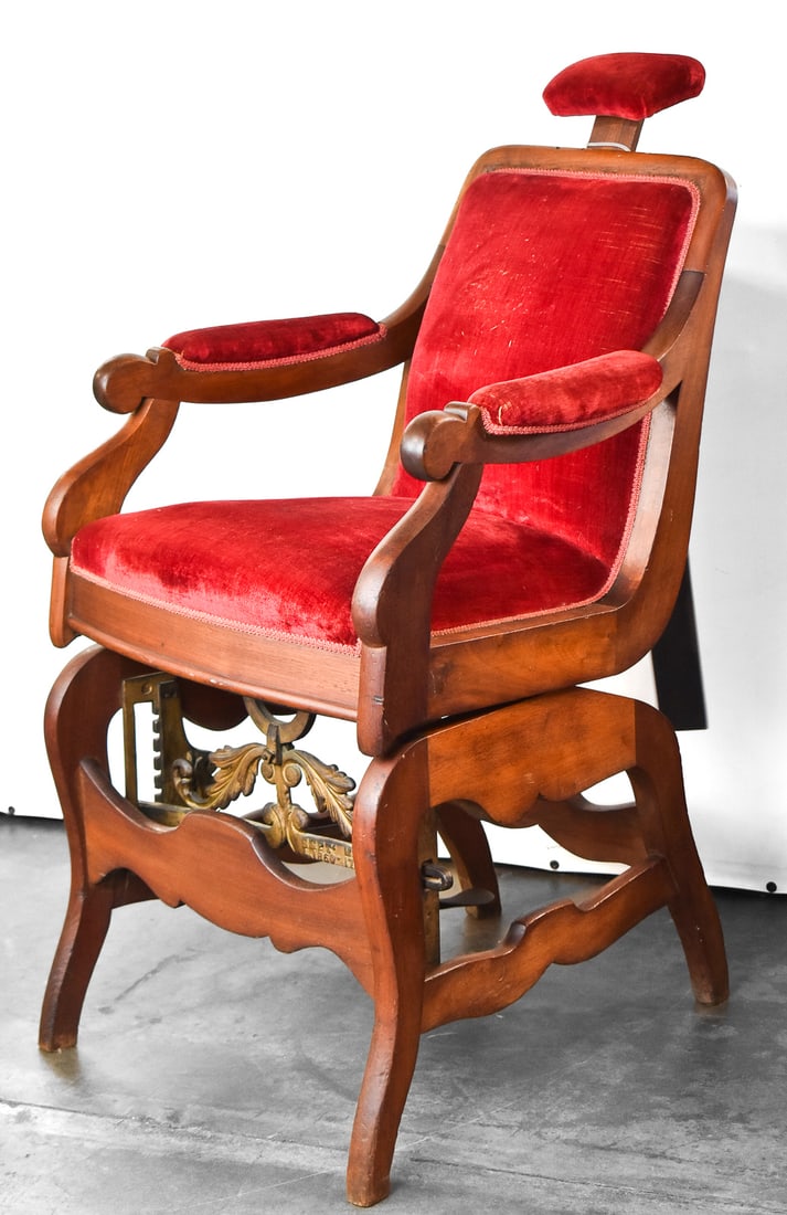 George W. Archer Victorian 'adjustable Rochester Barber Chair' Auction