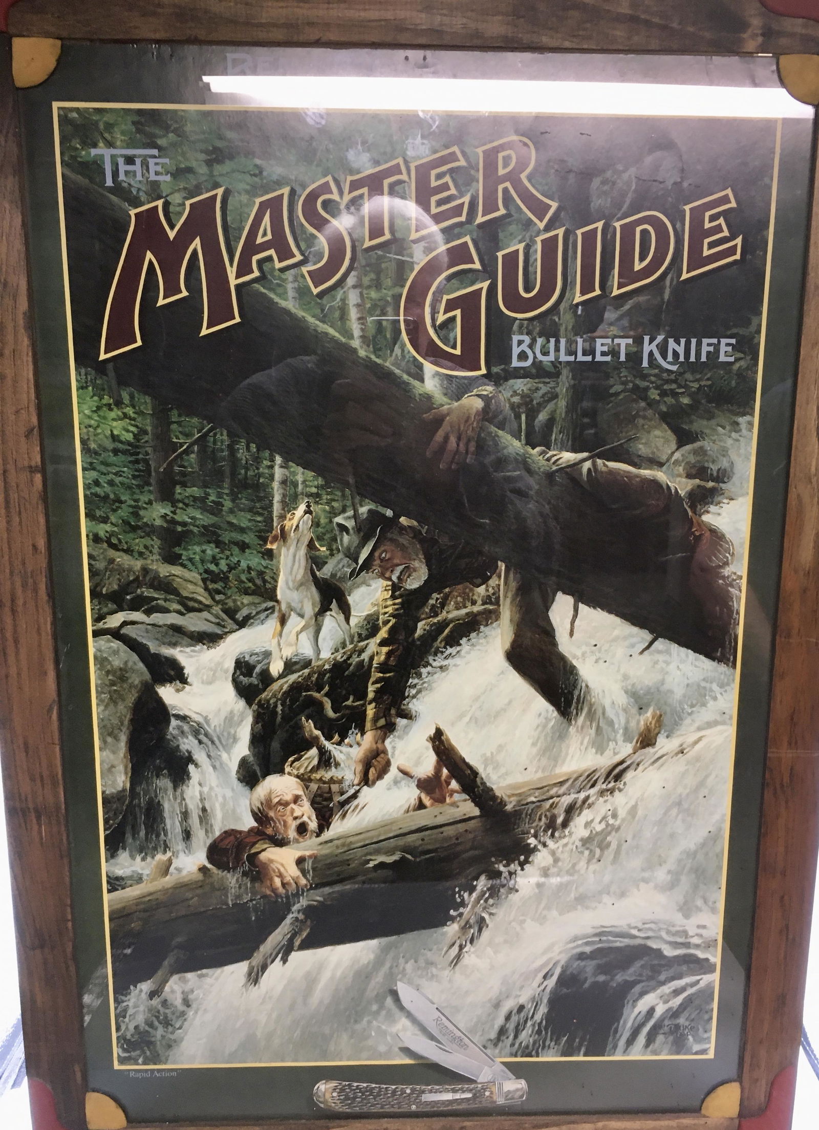 Vintage Remington Knife Framed Advertising Poster