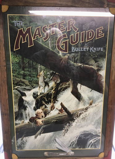 Vintage Remington Knife Framed Advertising Poster