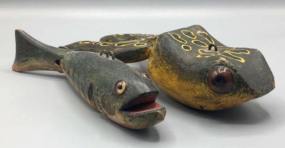 Perch And Frog By Duluth Fish Decoys
