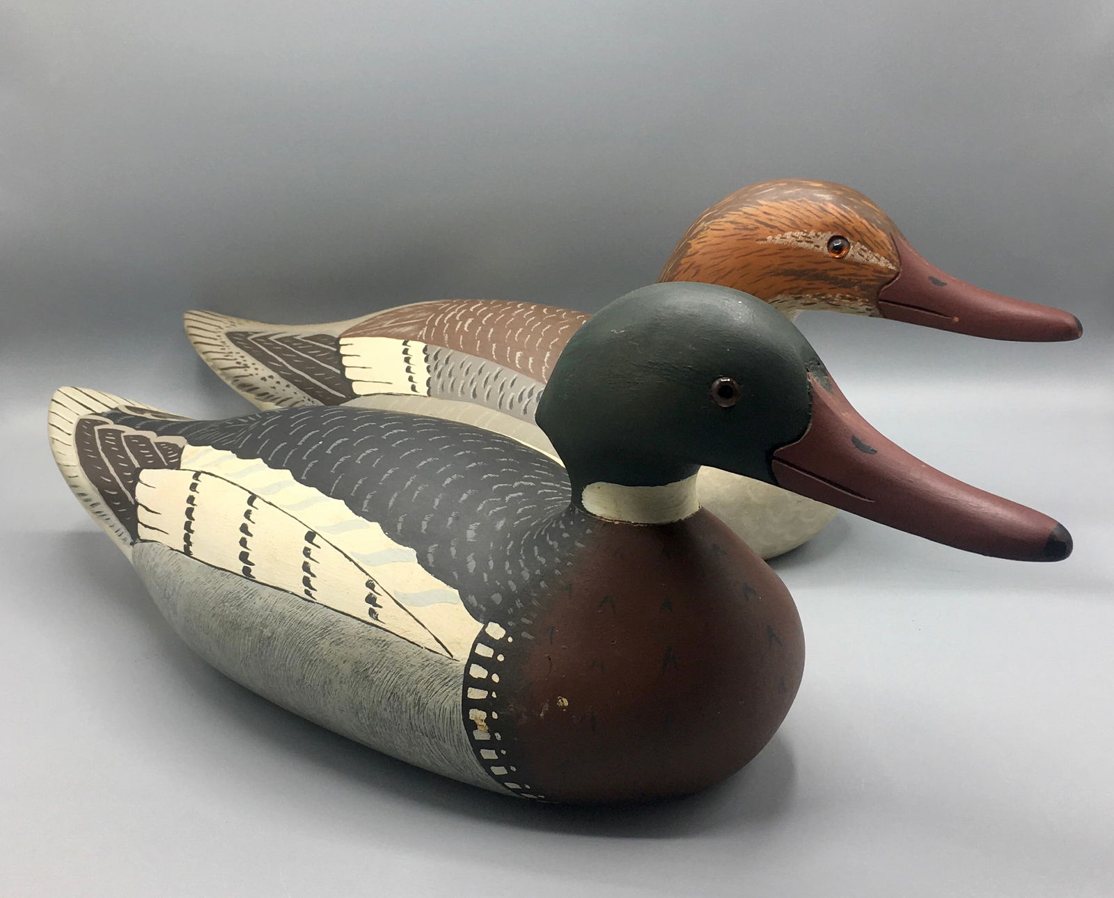 Rare Pair Of Mergansers By Wildfowler Decoys Auction
