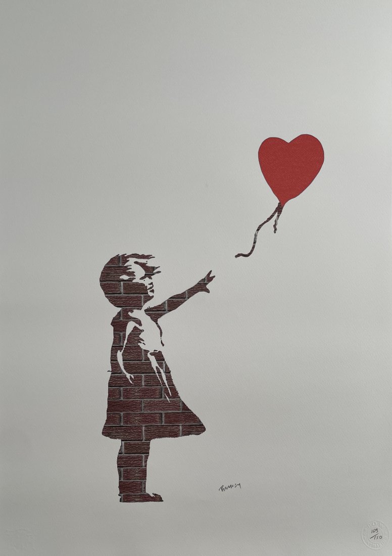 Banksy Signed And Numbered Lithograph, (limited Edition)