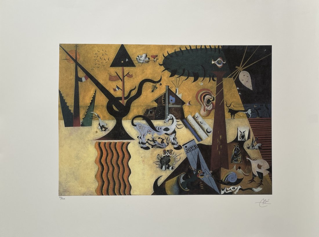 Joan Miro Signed And Numbered Lithograph, (limited Edition)