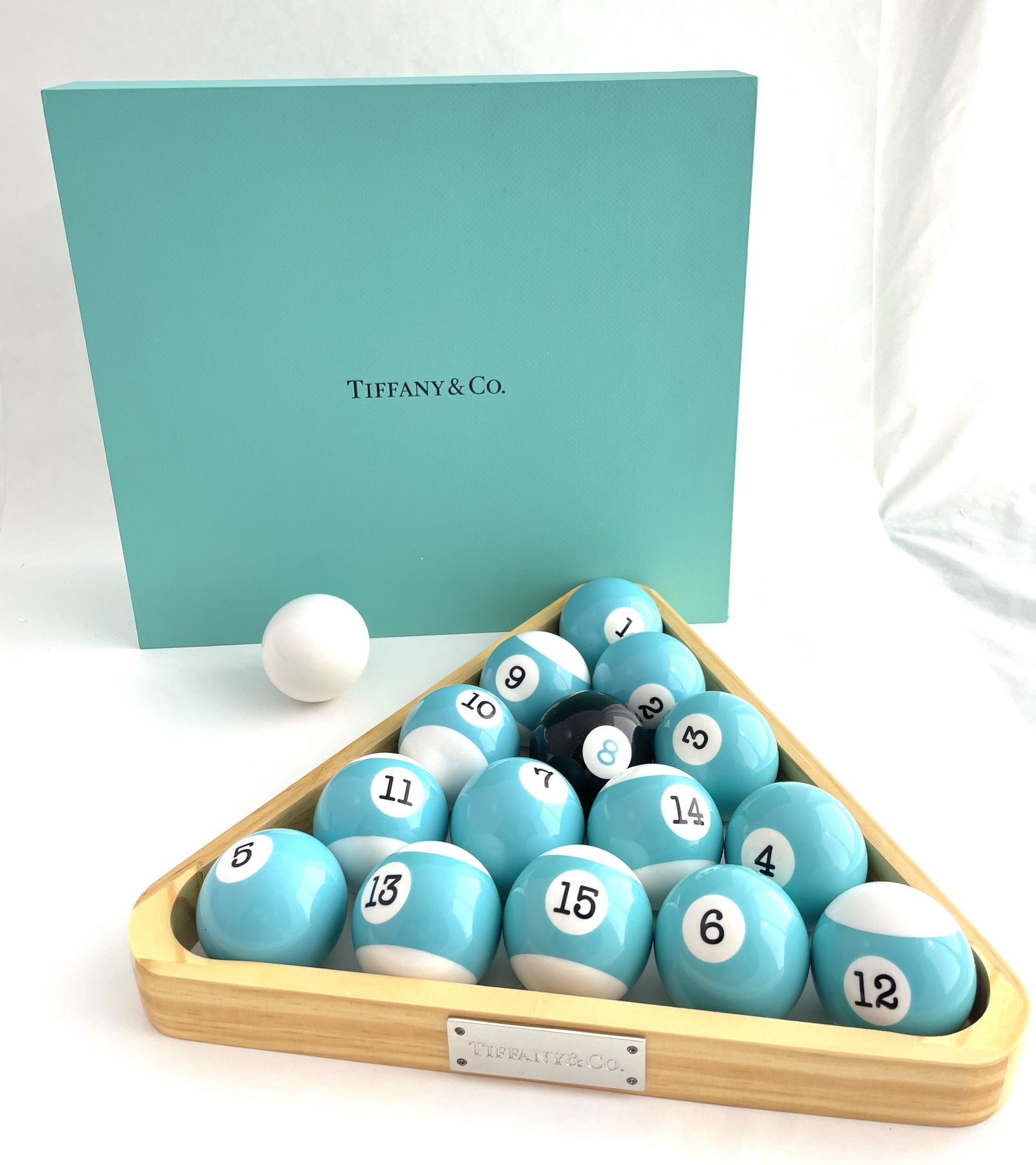 Tiffany Pool Balls Set W/box