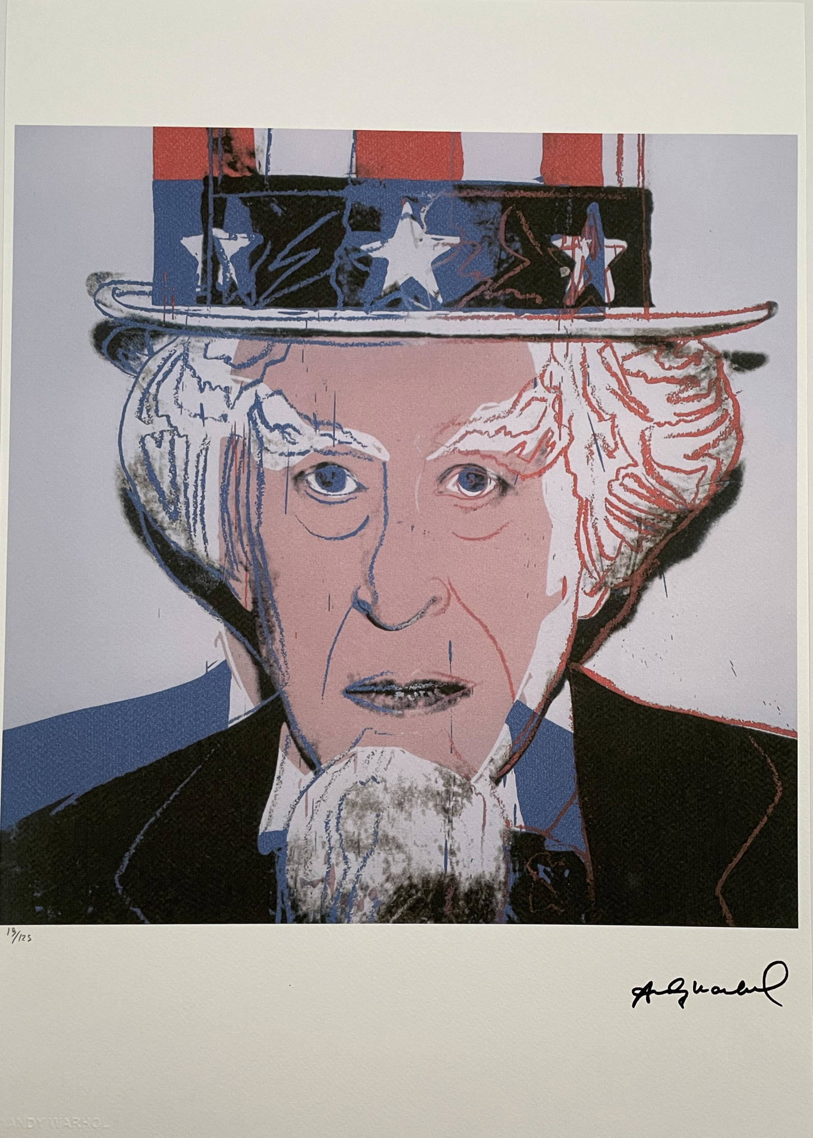 Andy Warhol - Uncle Sam, 1981 - Limited Edition, Lithograph Auction