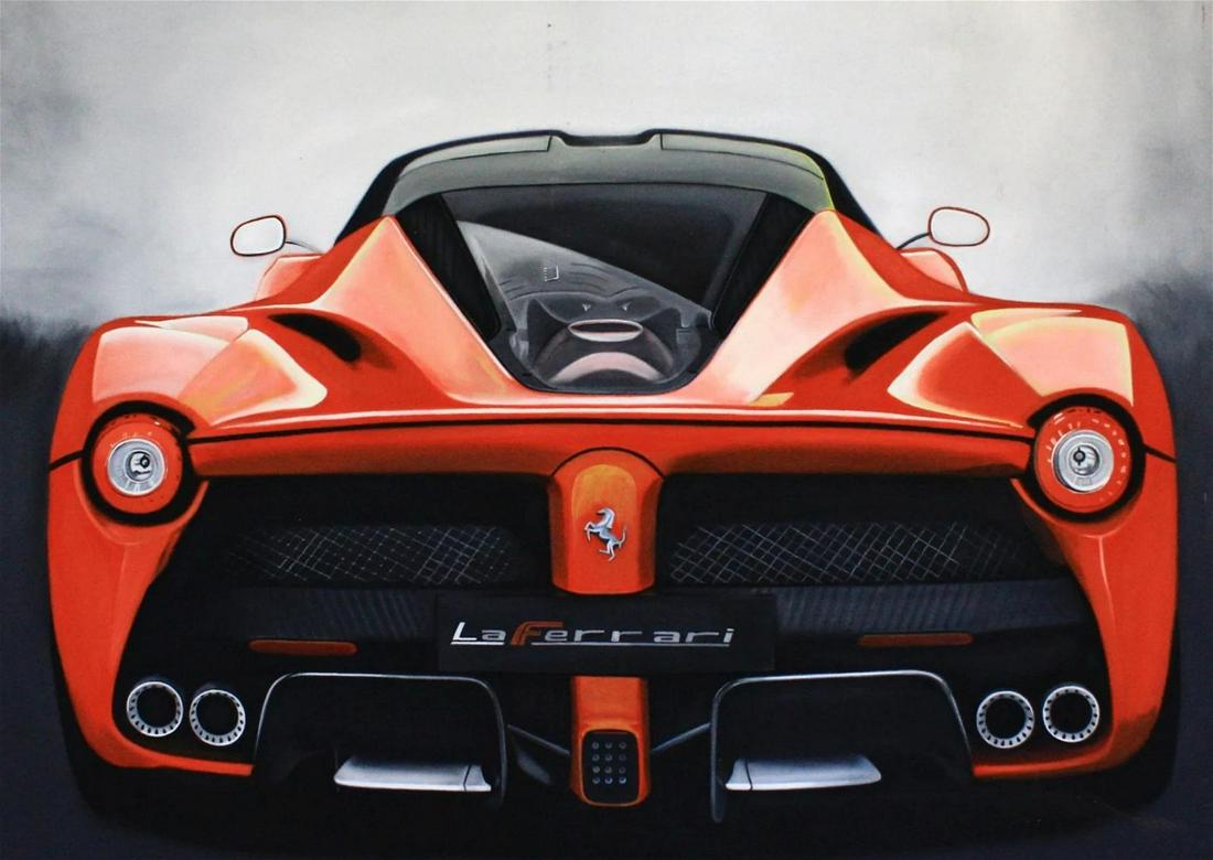 Ferrari Laferrari, Original Oil Painting