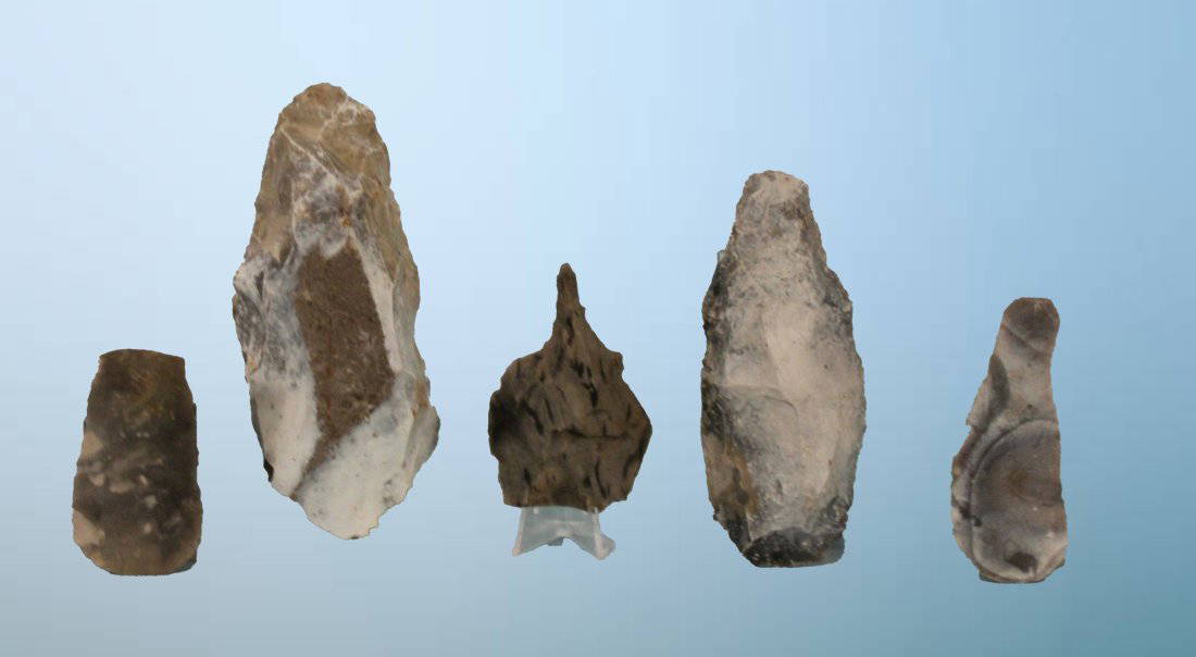 Five Danish Neolithic Flint Tools Auction