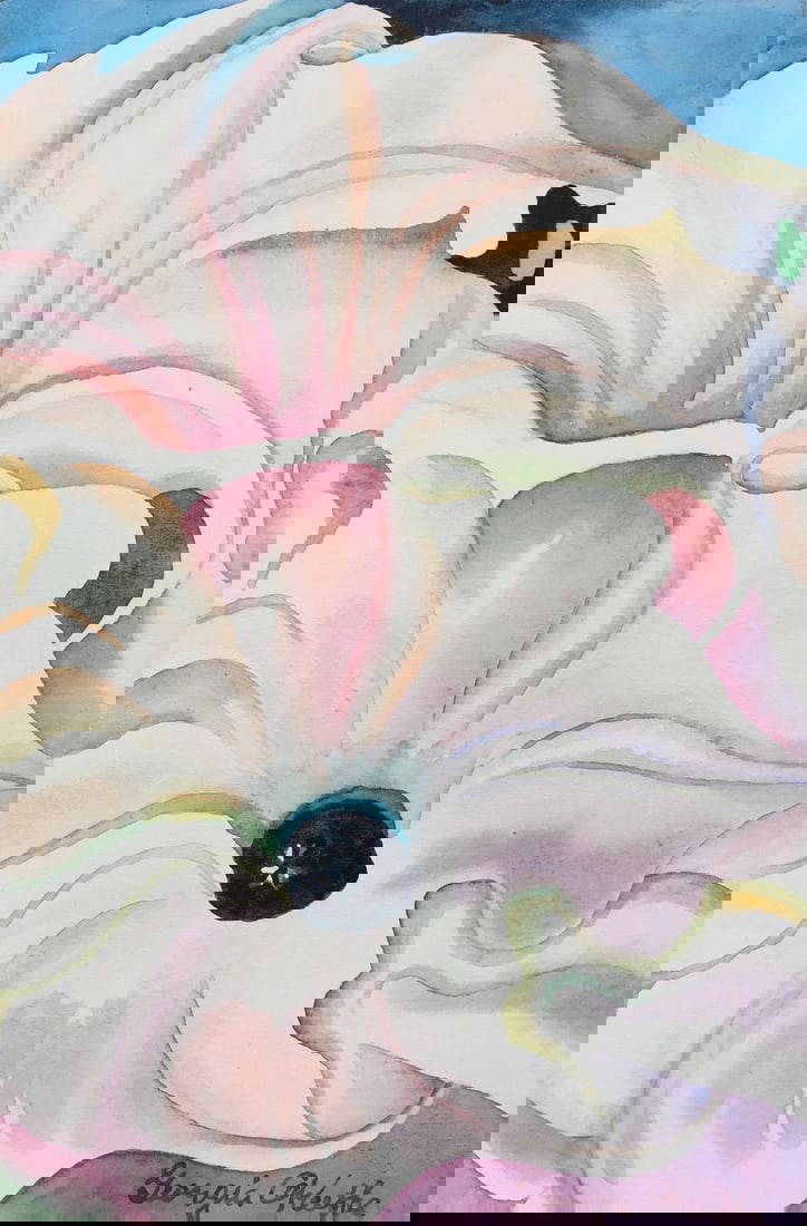 Watercolor On Canvas On C/b Georgia O'keeffe American Precisionism ...