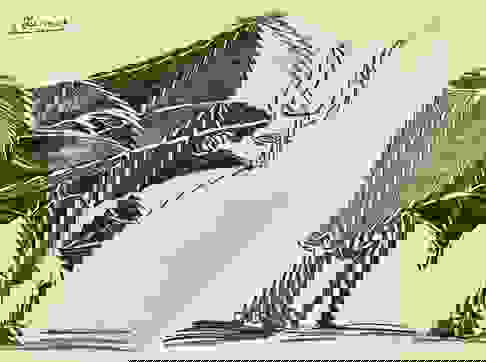 Pablo Picasso After Spanish Cubist Charcoal On Paper Art Bull Auction