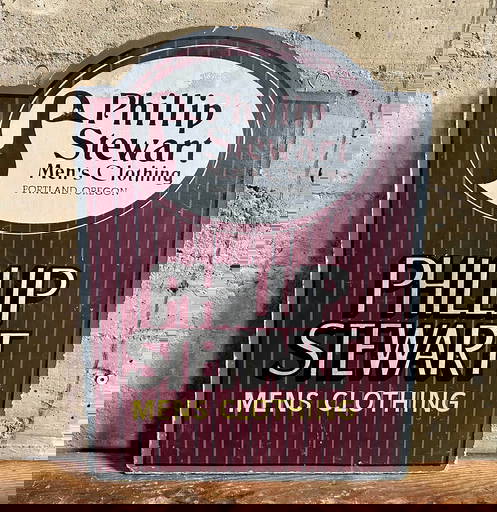 Phillip Stewart Mens Clothing Sign