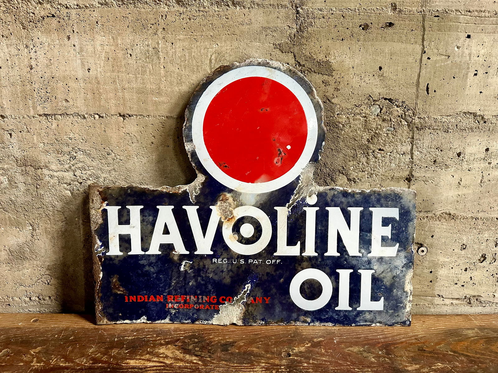 Havoline Oil Dsp Flange Sign Auction