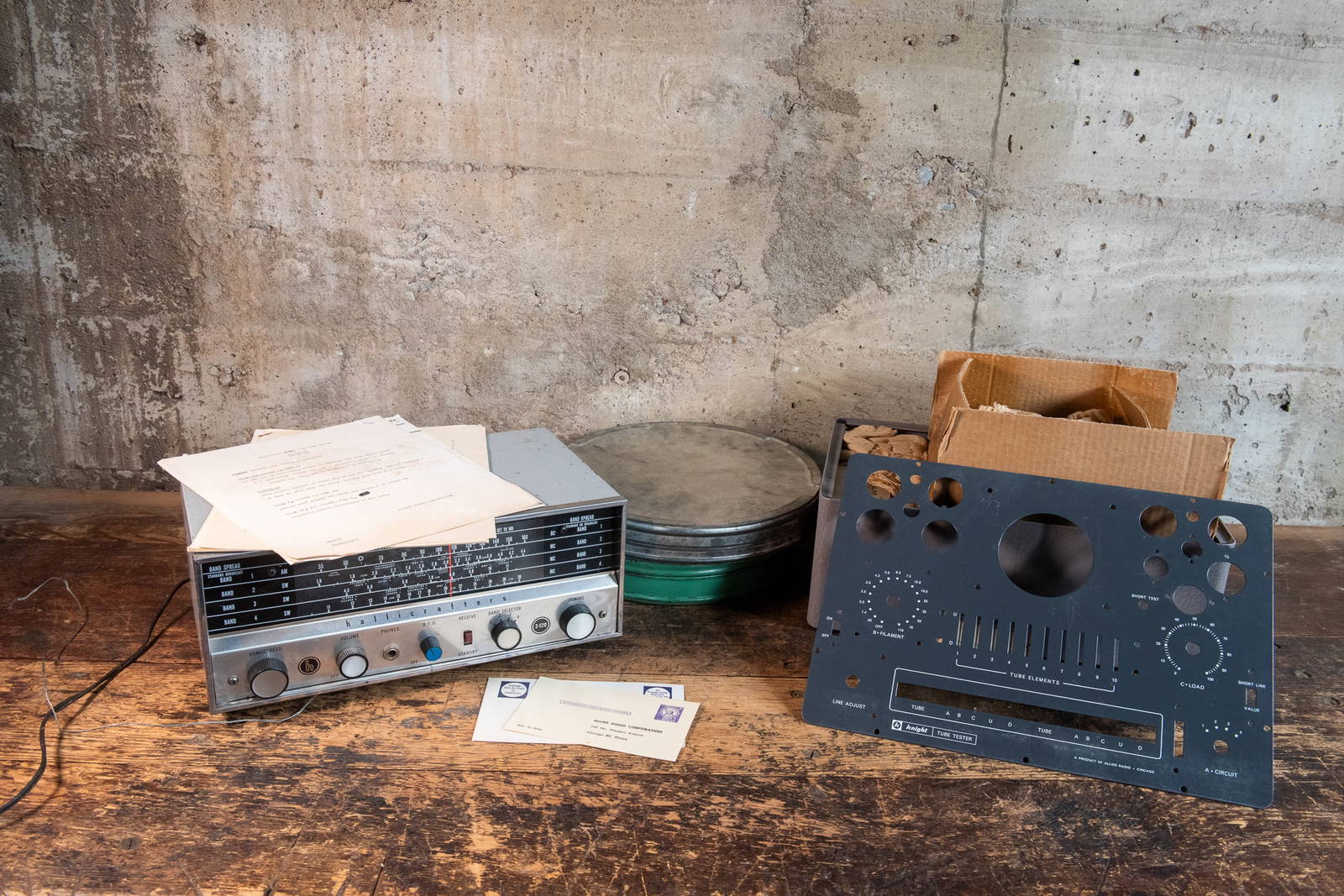 Hallicrafters Radio, Allied Knight-kit Tube Tester Lot Auction