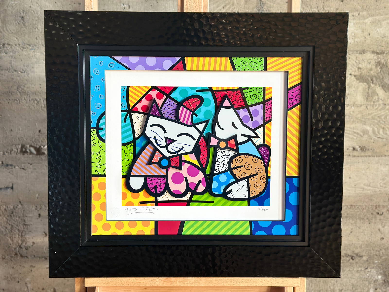 Romero Britto, 'happy Cat Snob Dog' Auction