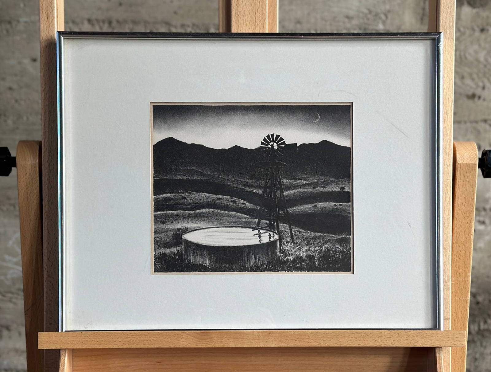 Peter Hurd, 'stock Well At Dusk' Auction