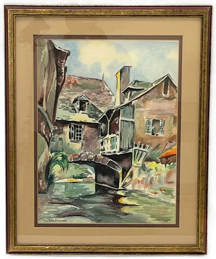 Country Scene, Watercolor, Signed Wasserman (#1075) on Mar 22, 2023 ...