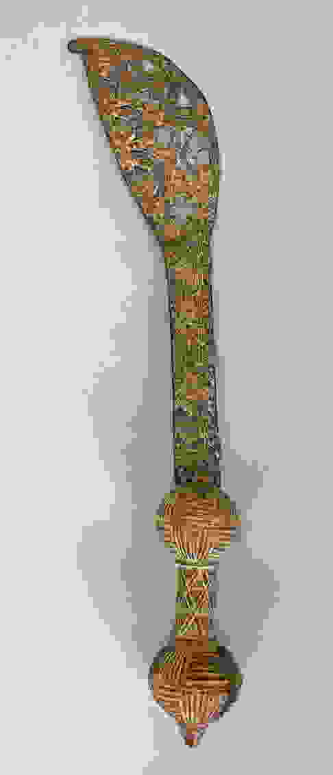 African, Akan, Ghana, Perforated Forged Iron ?okomfo Afena? Ceremonial ...