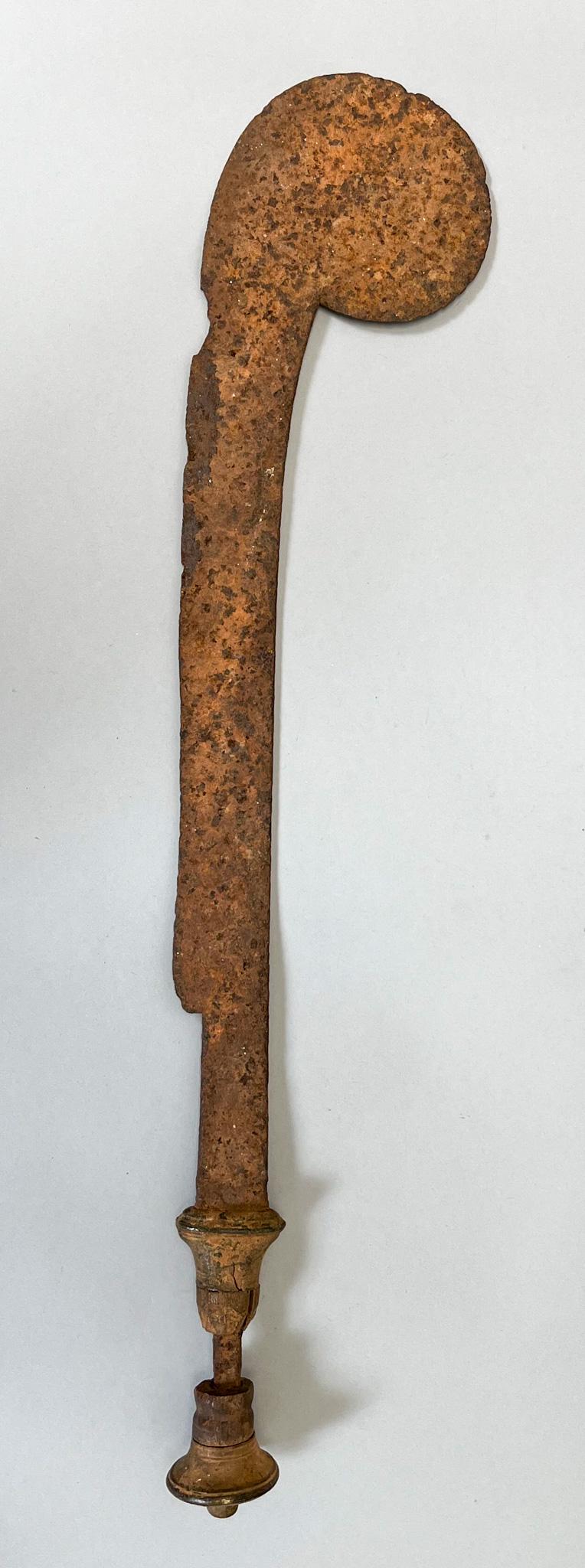 African, Possibly Kirdi, Cameroon, Primitive Forged Iron Sword Currency ...