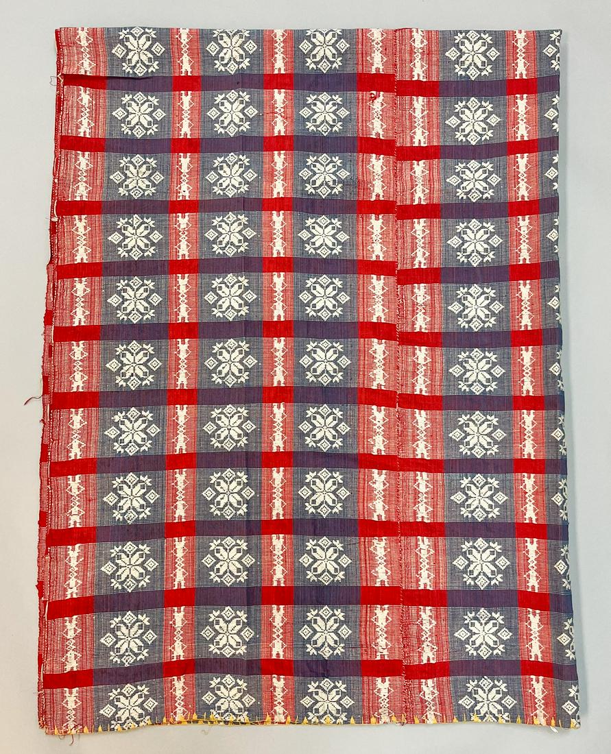 Penarrubia Abra, Philippines, Vintage Woven Cotton Dimapat Blanket Auction