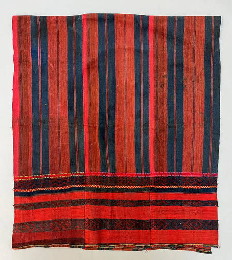 Kachin, North Burma, Vintage Woven Wool And Cotton Textile