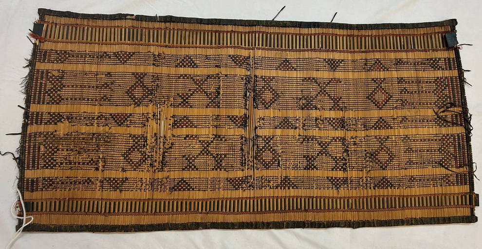 Kuba Peoples Woven Raffia Mat