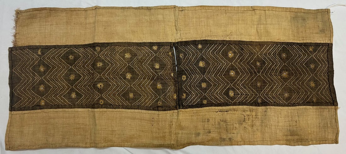 Kuba Peoples Woven Raffia Cloth Auction