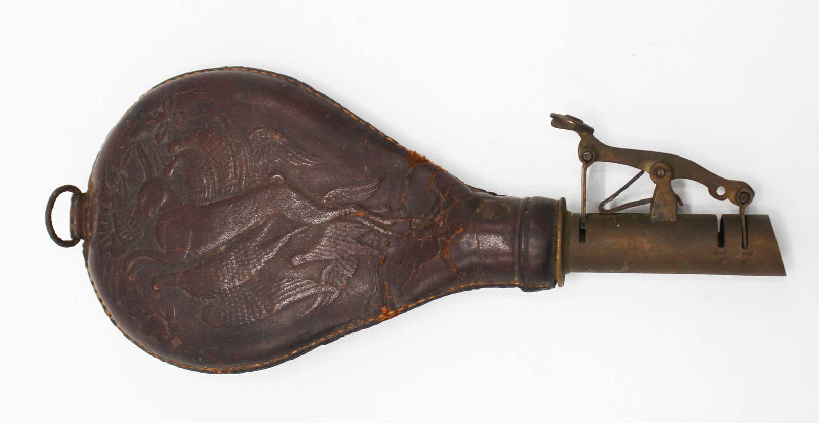 Antique Powder Flask By Lask And Cap Company (1840-1860 Auction