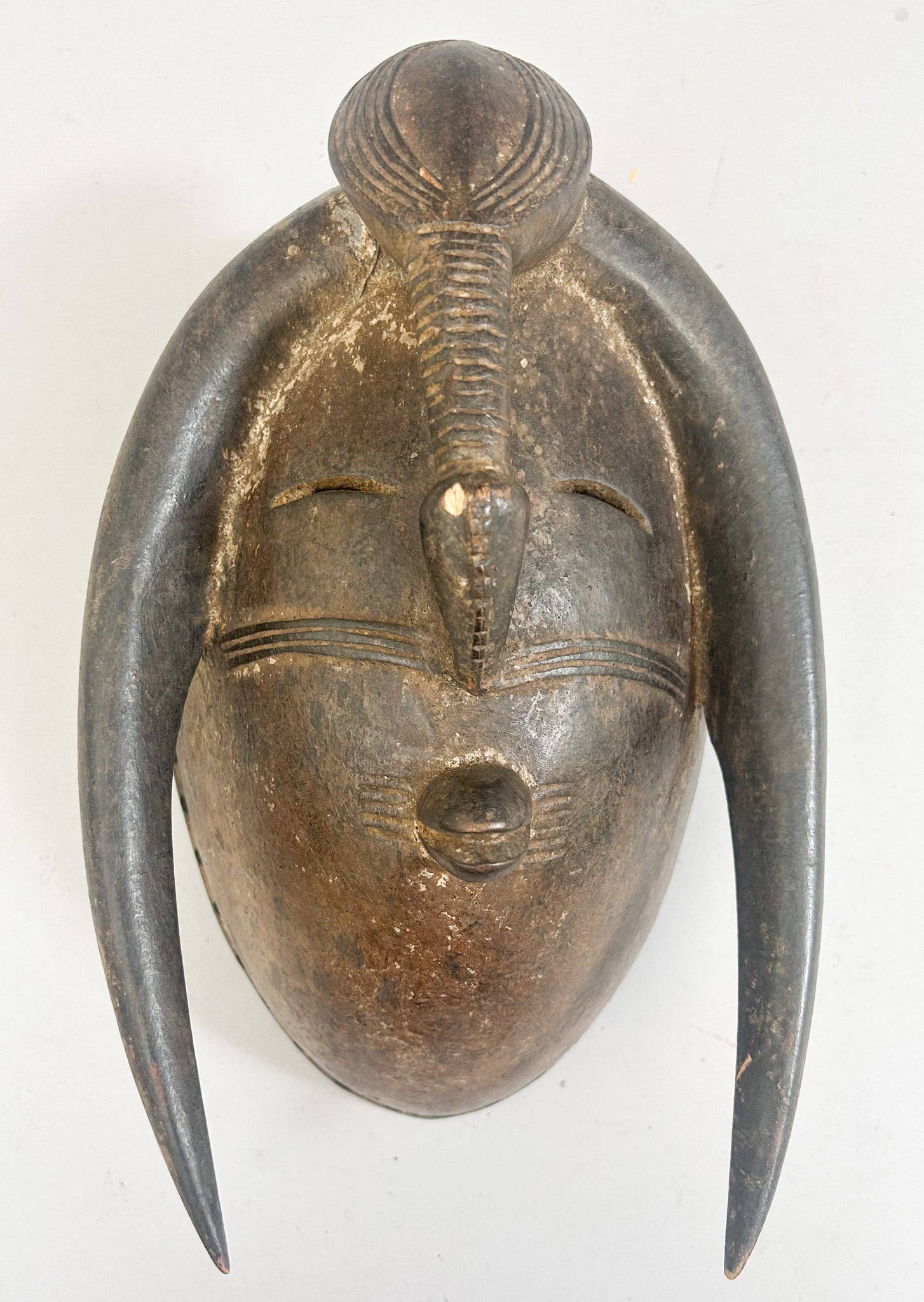 Baule/yaure People Sytle Carved Wood Passport Mask, Ivory Coast Auction