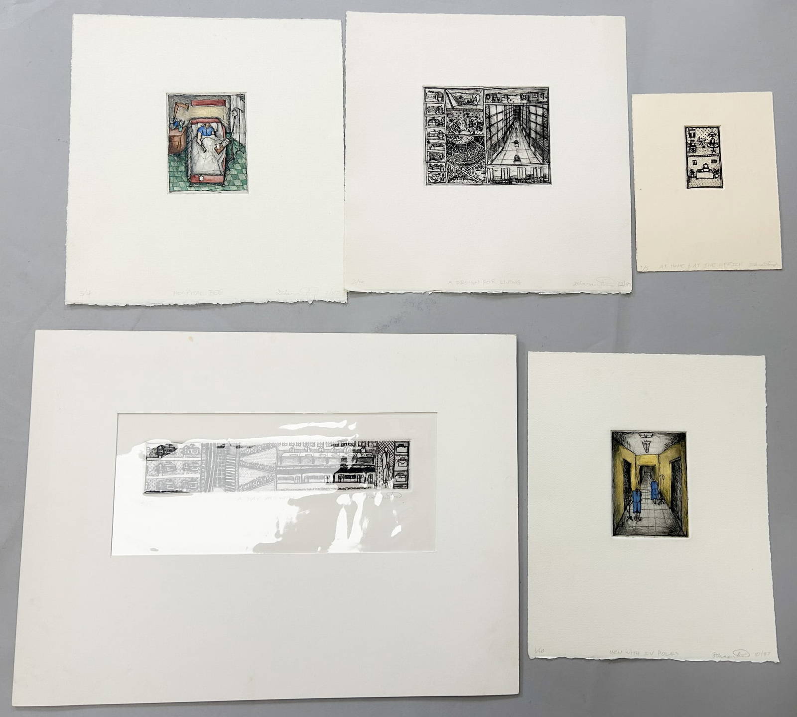 Group Of (5) Abstract Etchings And Lithography By Donald Tarantino Auction