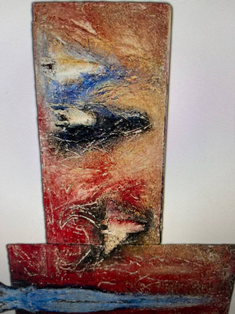 Susan Laufer, Mixed Media Diptych, 1985 Auction