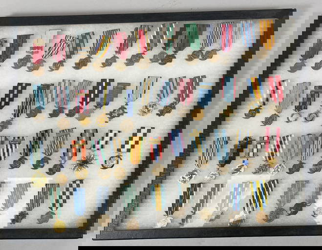 Group Of 46 Diverse Military Miniature Medal Lot And Awards