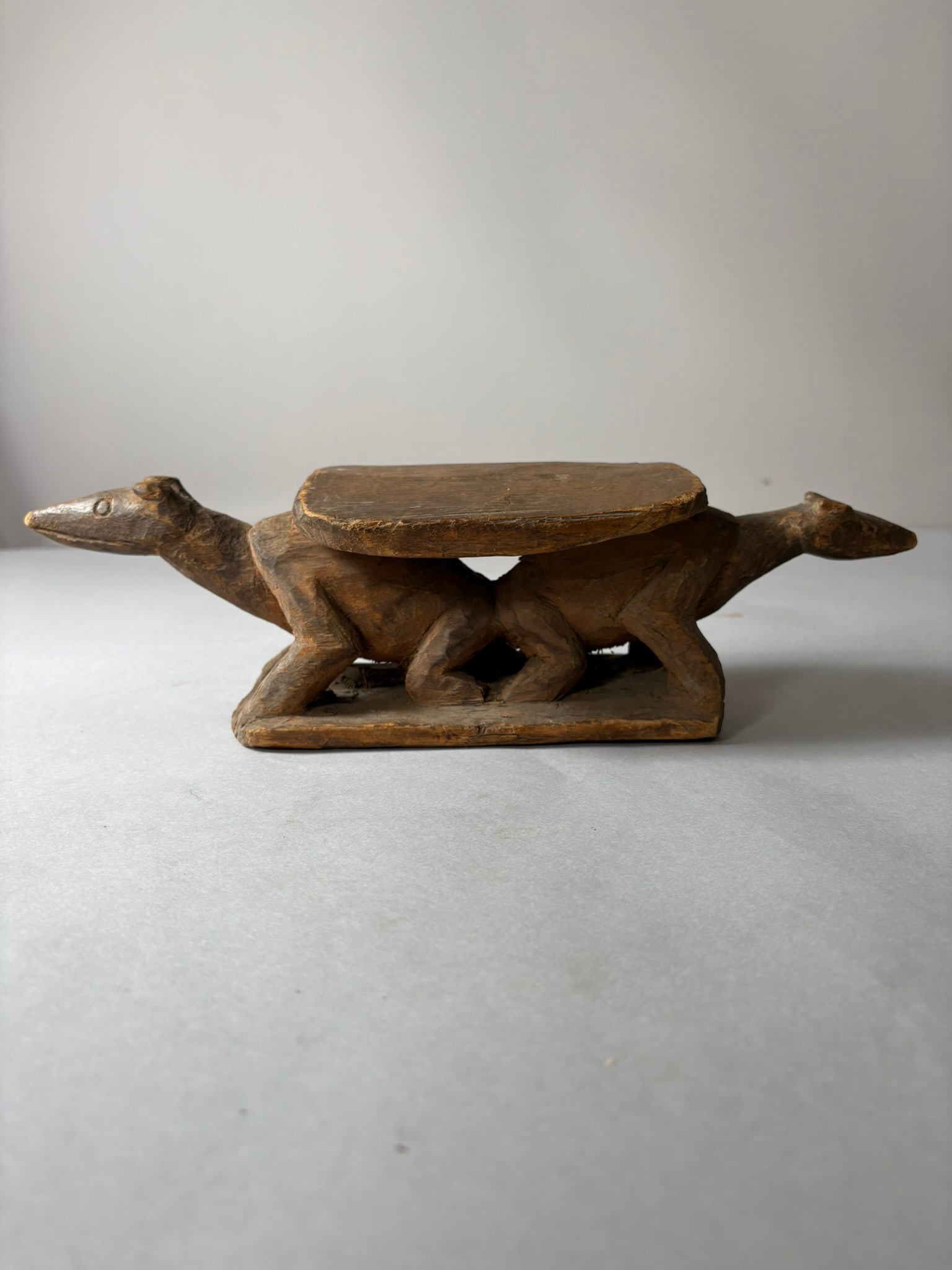 Papua New Guinea Sepik River Carved Wooden Headrest Auction