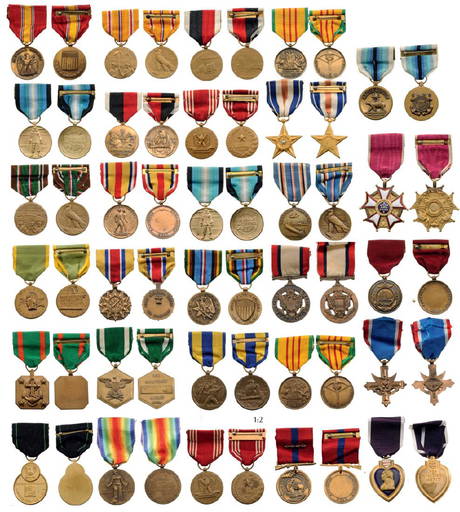 Important Group Of Us Medals