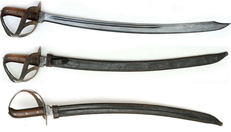 Dutch Klewang Naval Cutlass Sword With Leather