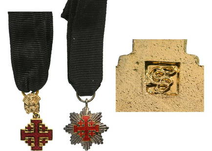 Vatican 1925 Order Of The Holy Sepulchre Cross & Medal