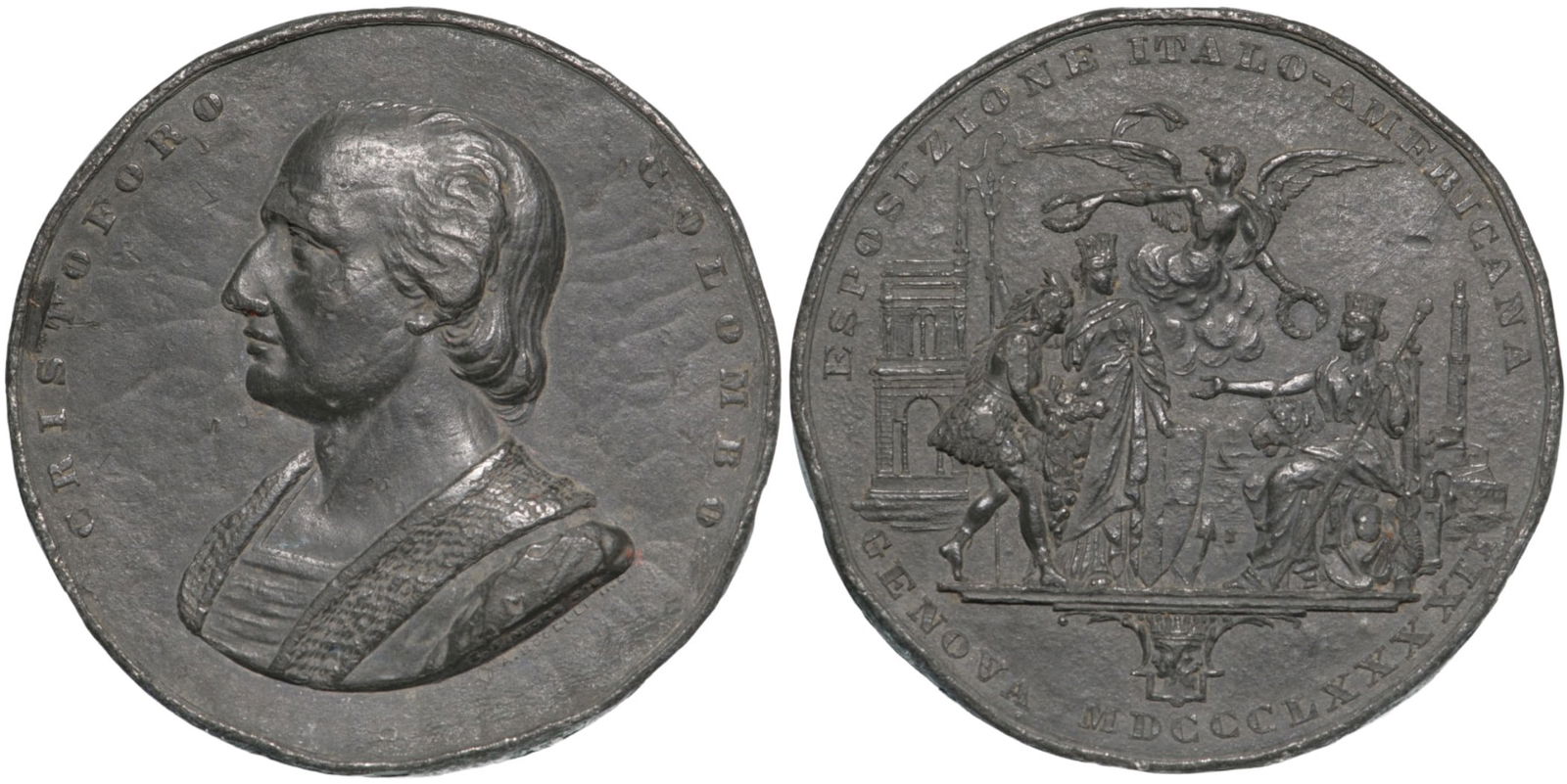 Cristopher Columbus (1451-1506) - Medal 1892 - Italo-american ...