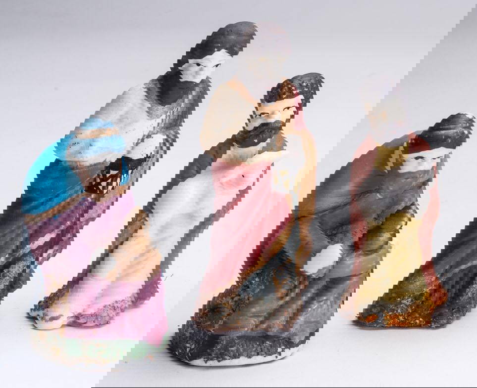 Christmas Crib Characters : Three Shepherds. Different Sizes, About 9 ...