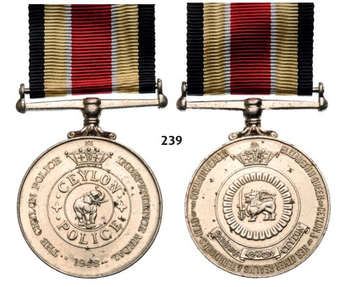Ceylon Police Independence Medal, instituted in 1948