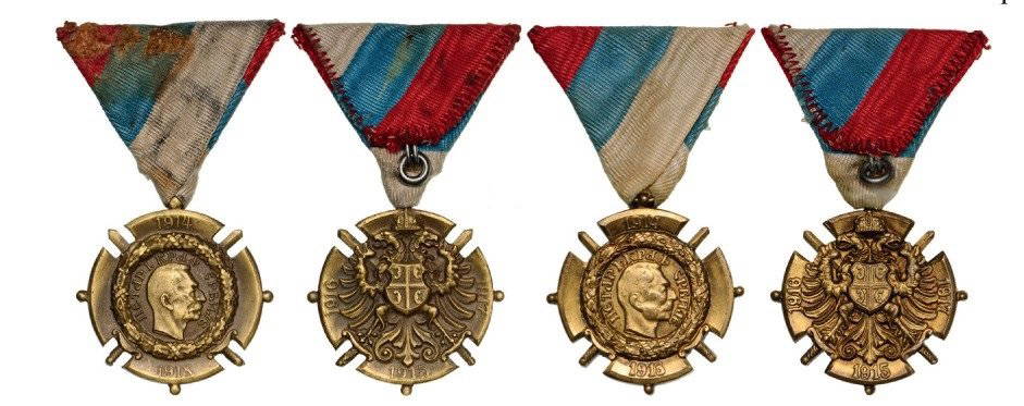 Lot Of 2 Commemorative Medal For The War Of 1914 1918,