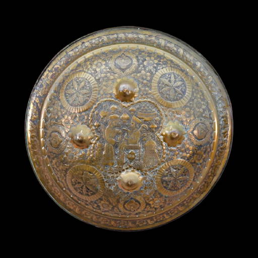 An Indo Persian Ceremonial Engraved Dhal Shield 19th Century.