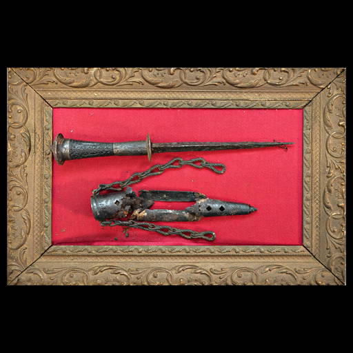 A Very Rare Medieval Western Europe Rondel Dagger With Wooden Grip And ...