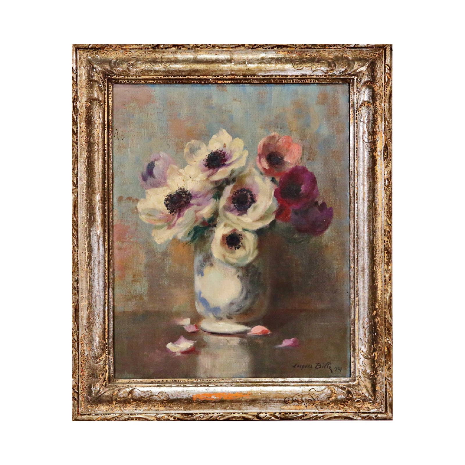 Jacques Bille (1880-1943) "the Vase Of Peonies" 1927, Oil On Canvas ...