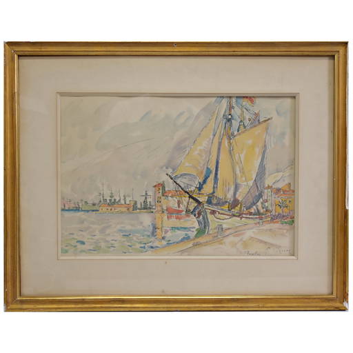 Paul Signac (1863 1935) "port In Toulon" 1931, Print, French Painting ...