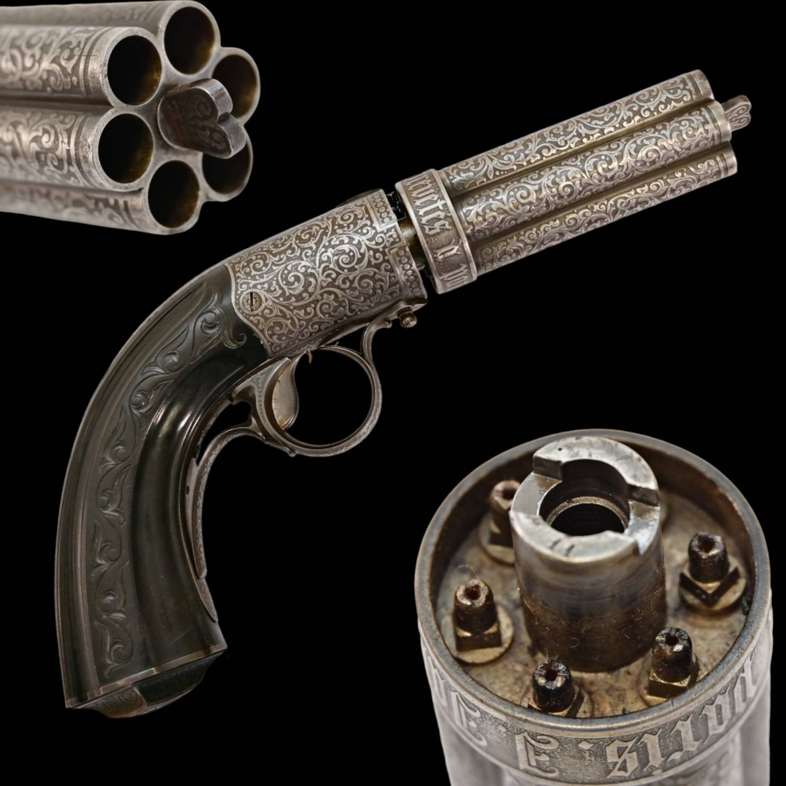A Unique Model Of A Pepperbox Revolver With Automatic Barrel Rotation ...