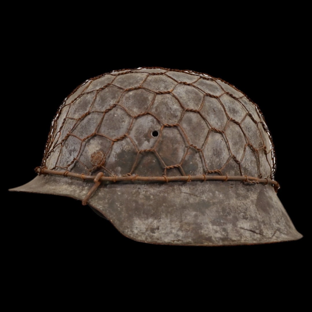 Wwii Nazi German M42 Combat Helmet With Metal Mesh For Attaching ...
