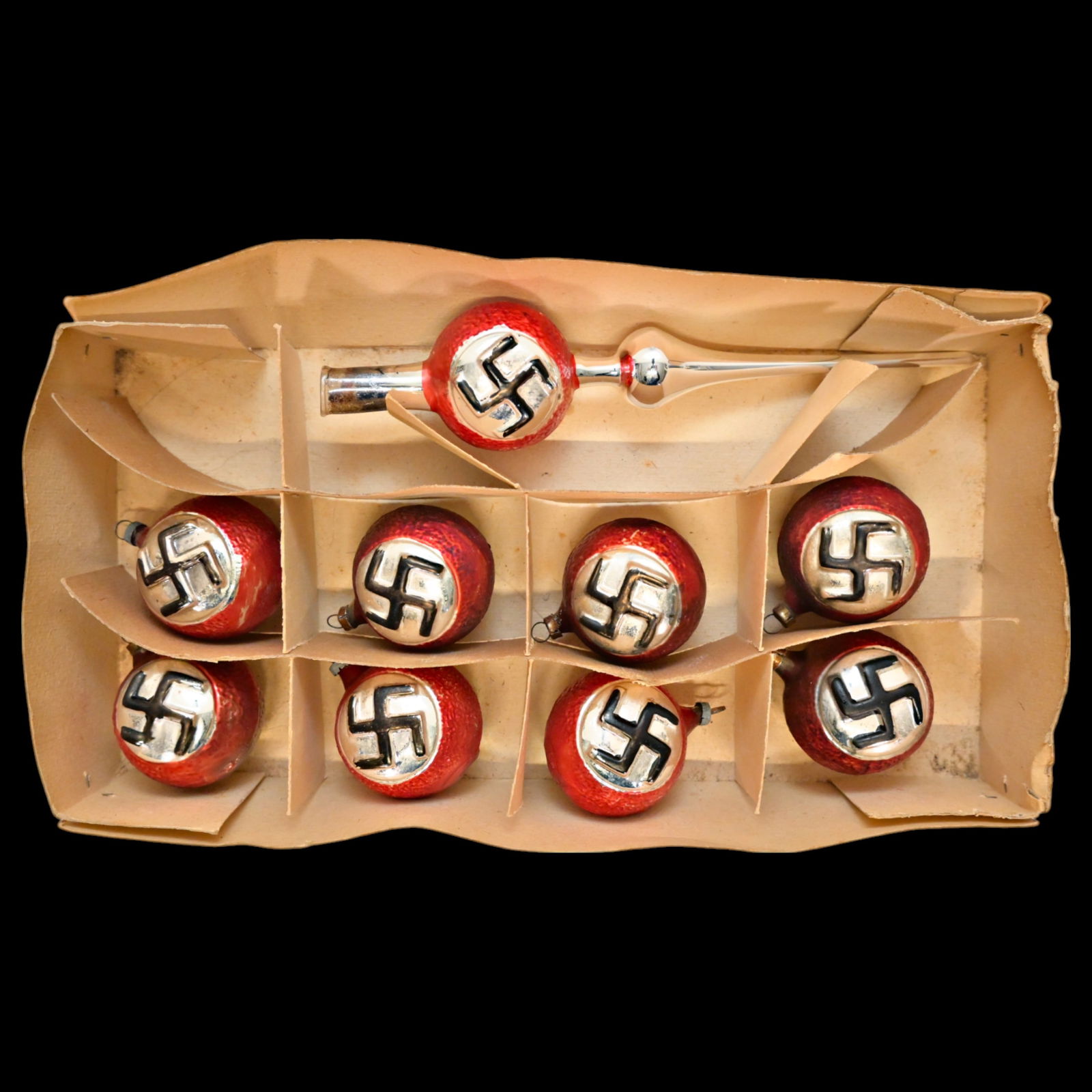 Very Rare Set Of Christmas Tree, Style Of The Nazi Flag Of Germany ...