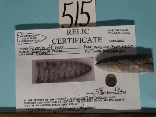 Scottsbluff Paleo Spear Point Arrowhead