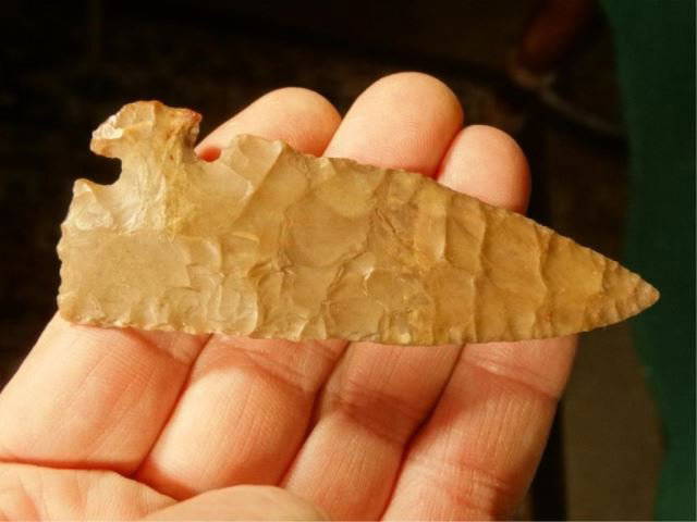 Beautiful Corner Tang Arrowhead W/rogers Coa