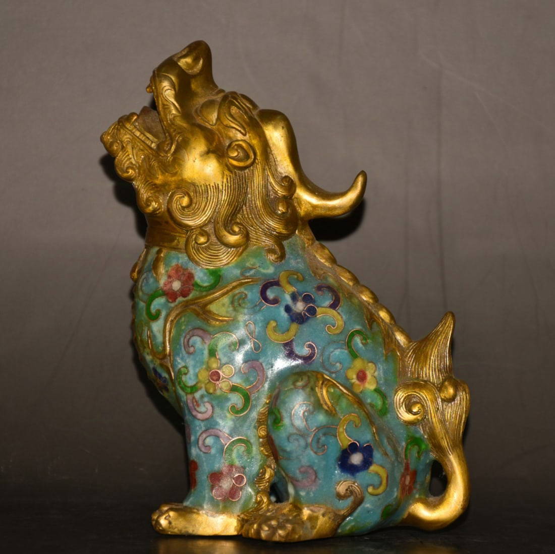 Pure Copper Cloisonne Filigree Beast Roaring Toward The Sky Ornaments ...