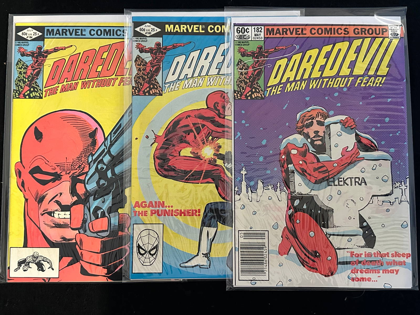 Daredevil #182 -184 (1982) Punisher Storyline (3 Issues) Auction
