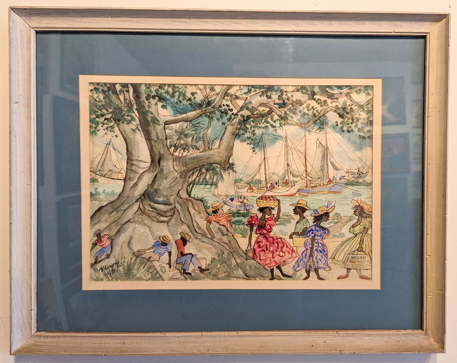 Joe Miron 'nassau Bahamas' 14x19 Auction